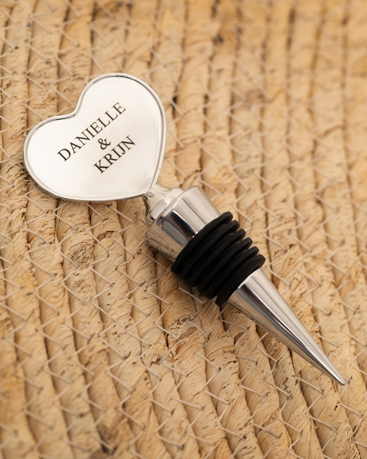 Wijnstopper graveerbaar hartje | Cadeaus | Shop nu op DRKS.nl
