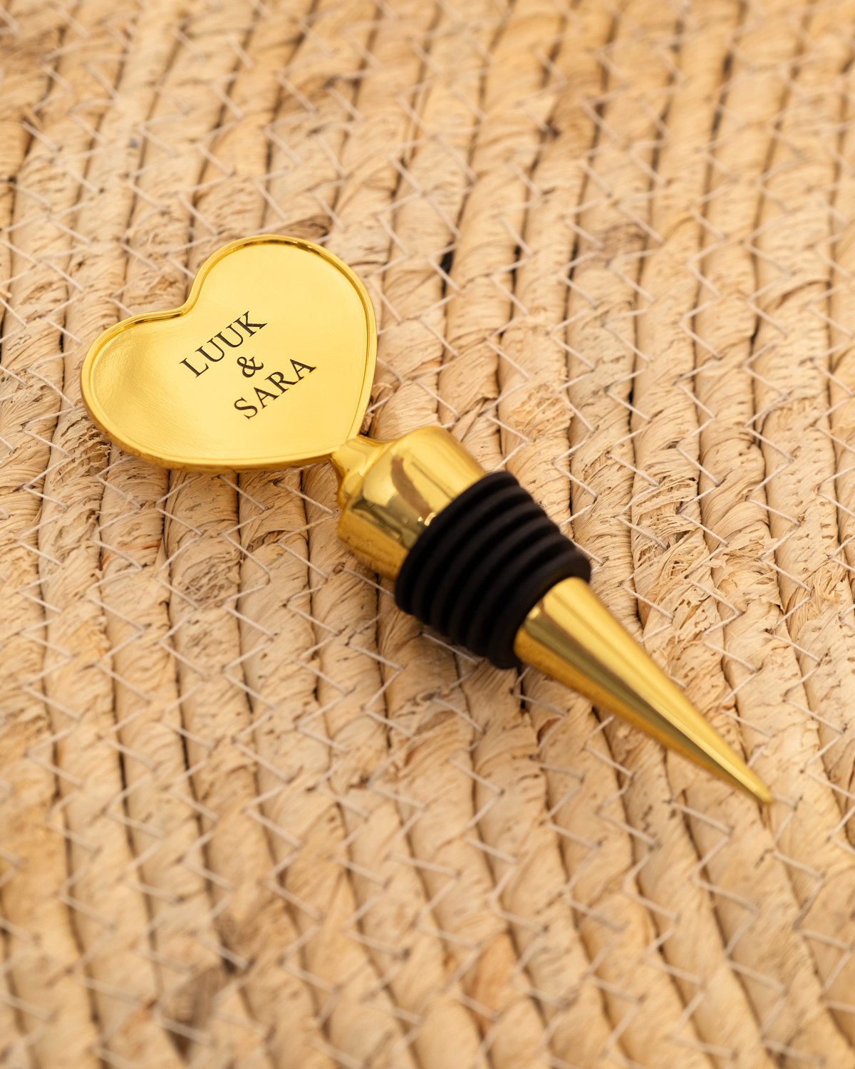 Wijnstopper graveerbaar hartje | Cadeaus voor wijn | Shop DRKS