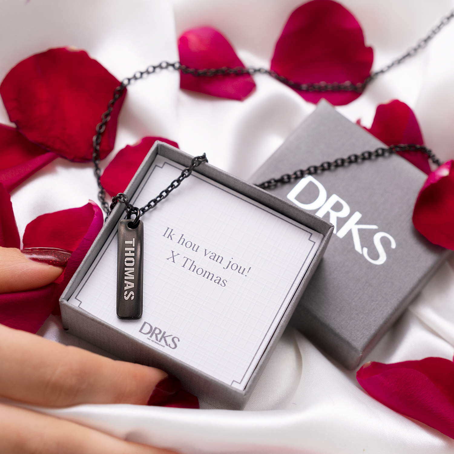 Heren Ketting met Tekst Zwart | Mannen Sieraden Kopen Heren Ketting met Tekst Zwart | Mannen Sieraden Kopen