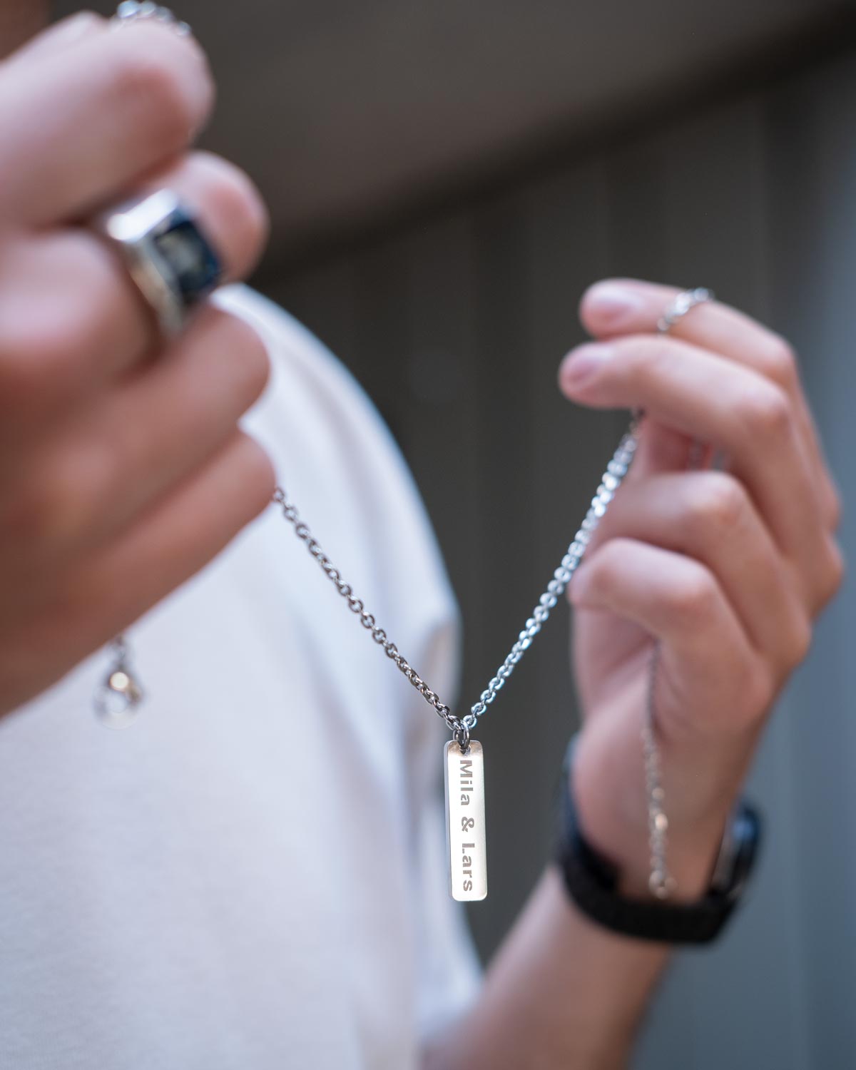 Heren Ketting Met Tekst Zilver | Personaliseer jouw Ketting hier!