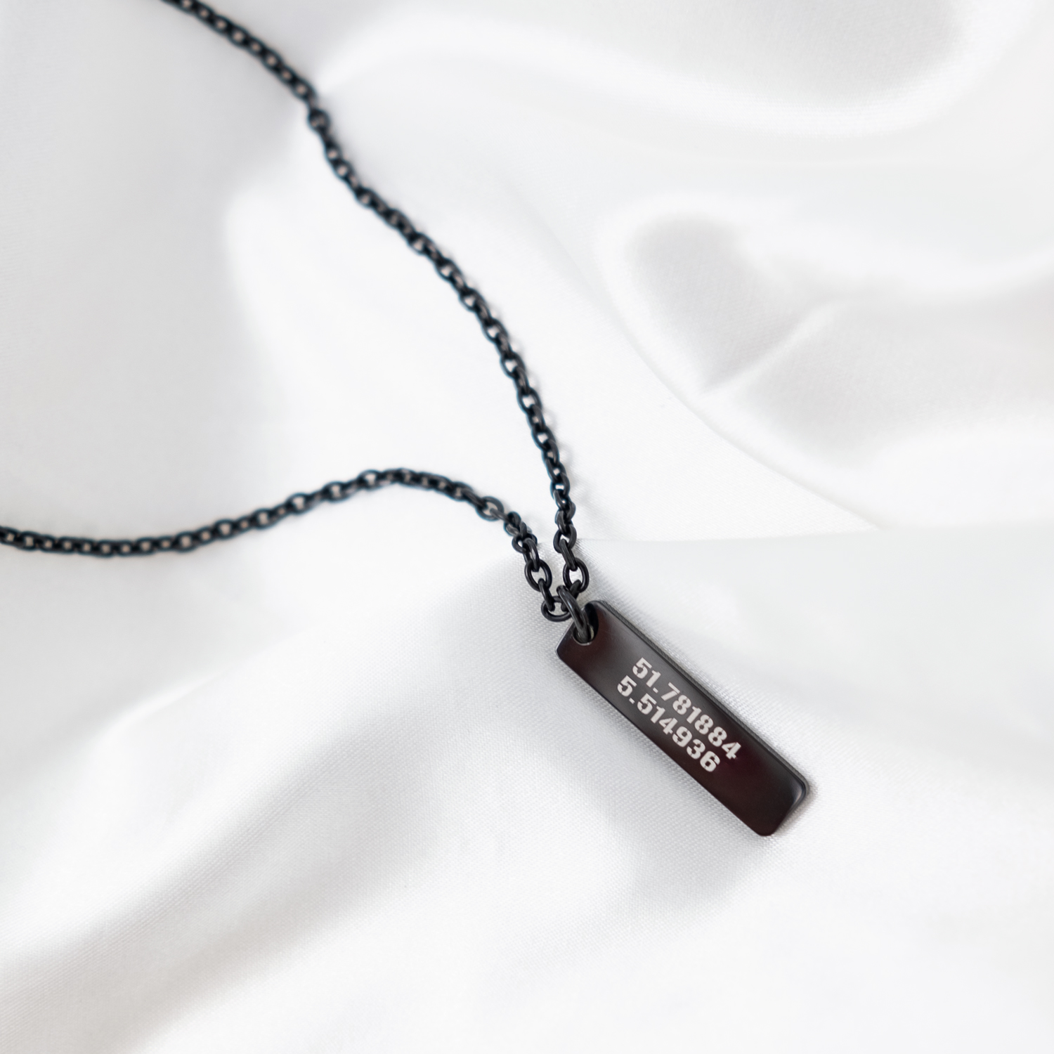 Heren Ketting met Tekst Zwart | Mannen Sieraden Kopen Heren Ketting met Tekst Zwart | Mannen Sieraden Kopen