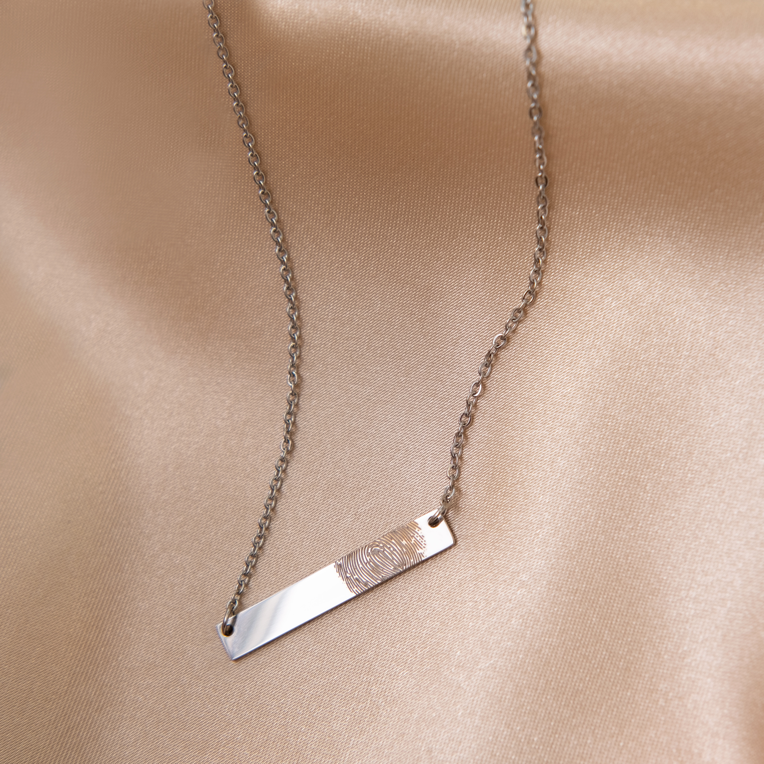 Bar ketting vingerafdruk | Kettingen | DRKS