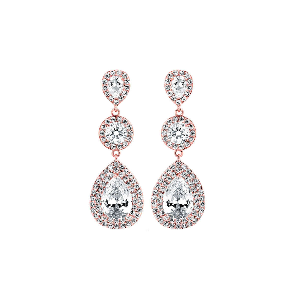 Bruids oorbellen Rose Goud | Shop Bruidssieraden | DRKS