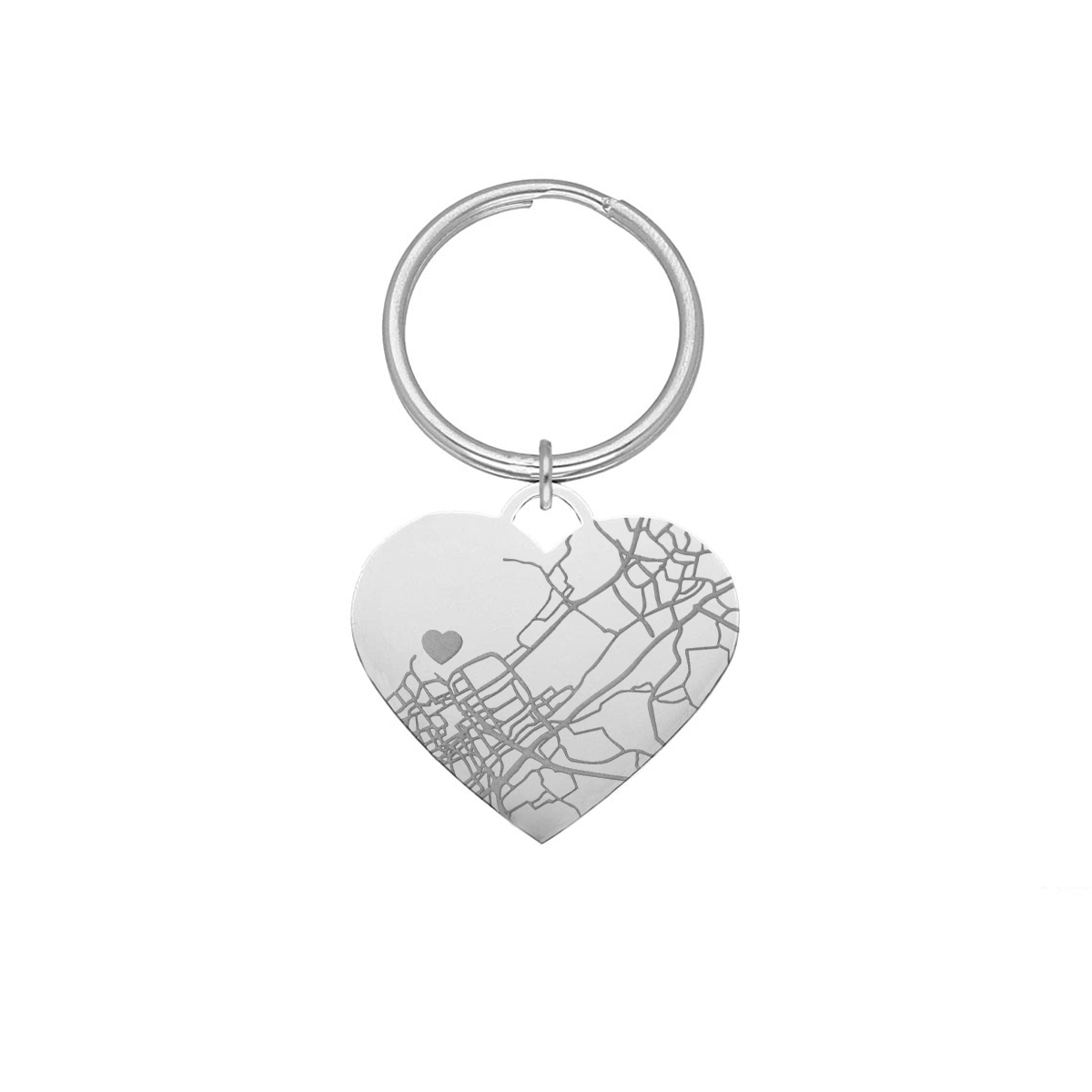 Where we met hartje | Sleutelhanger | Gegraveerde locatie | DRKS.nl